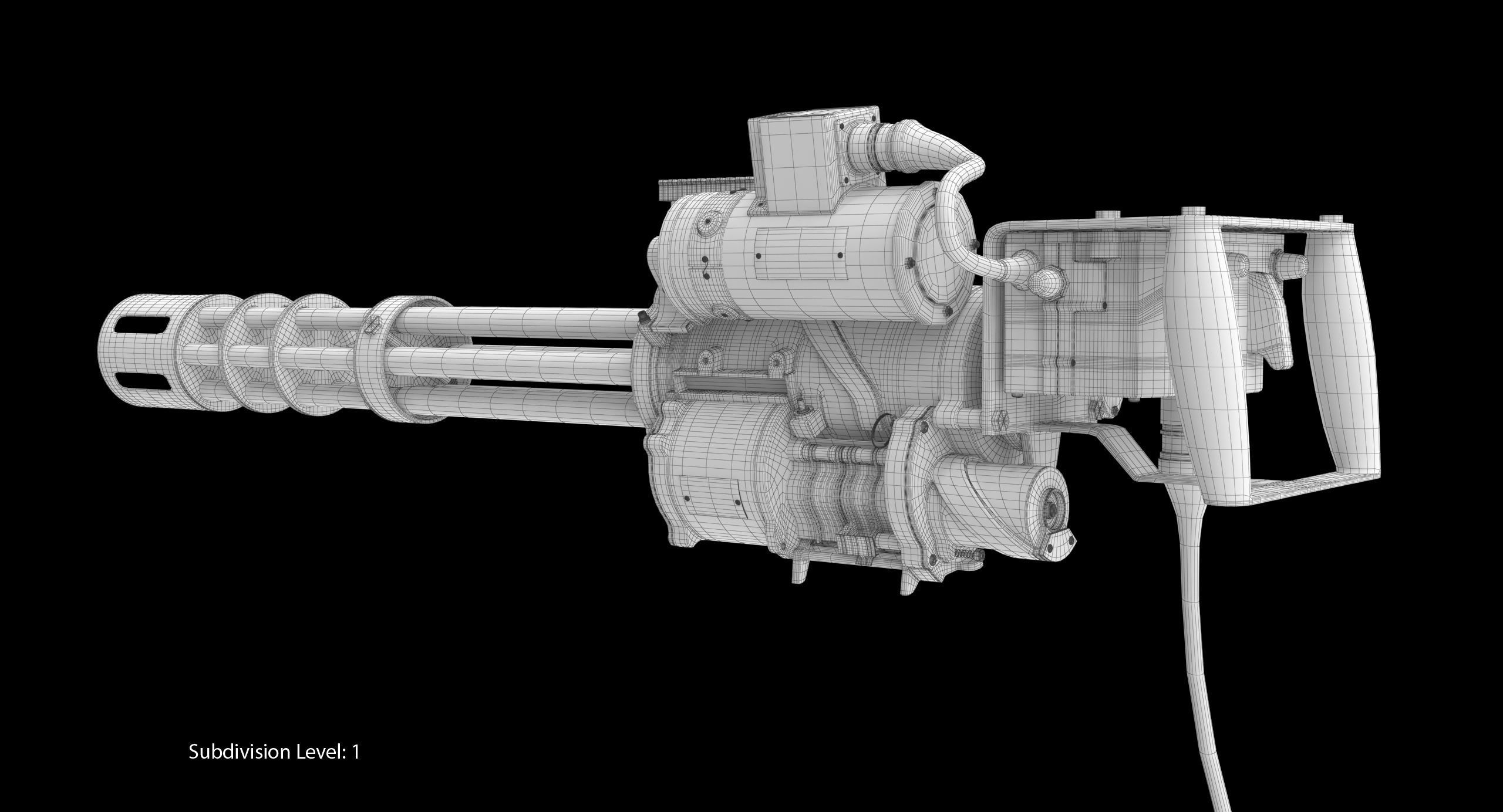 3D model M134 Minigun Clean VR / AR / low-poly | CGTrader