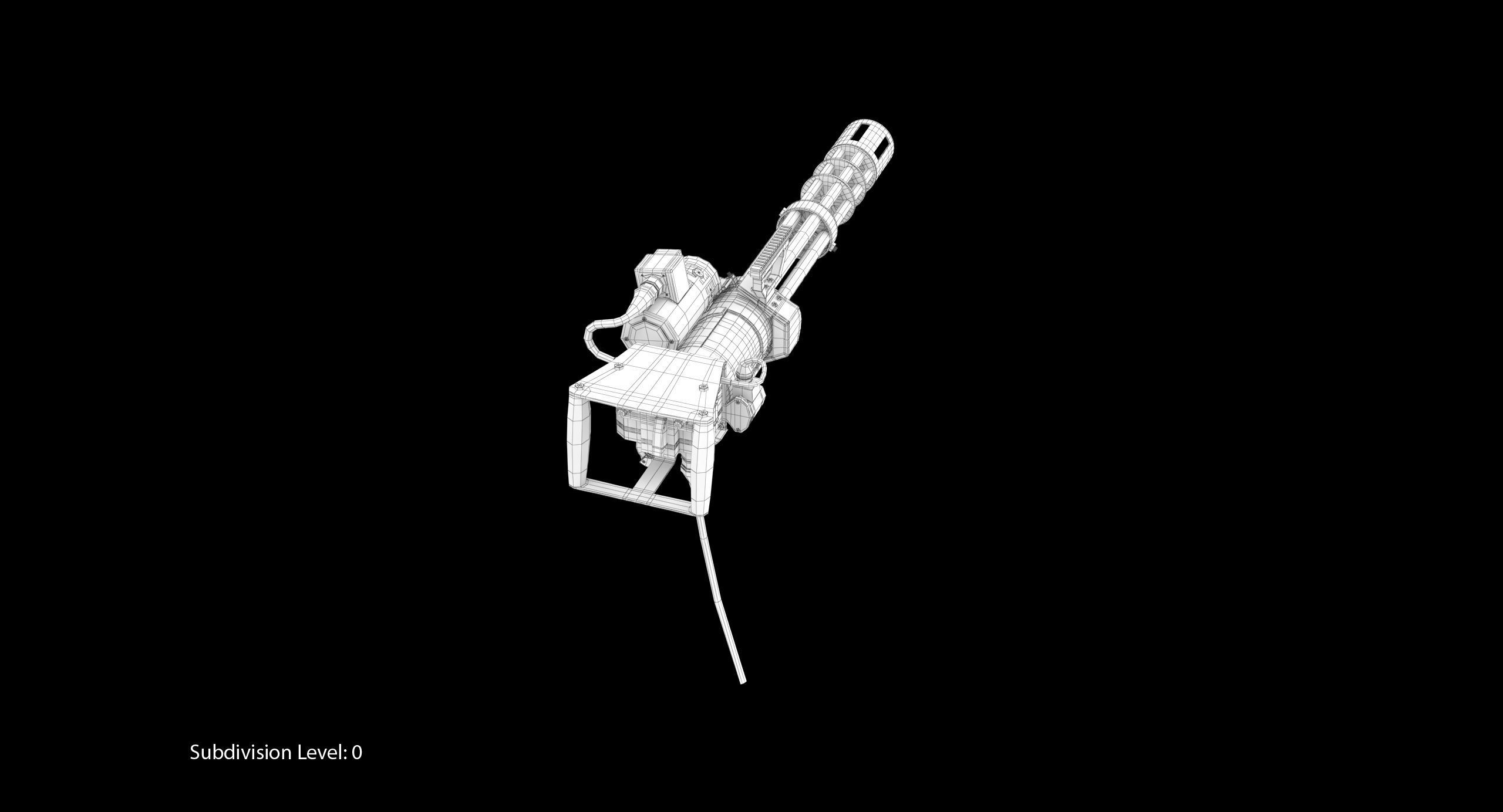 3D model M134 Minigun Clean VR / AR / low-poly | CGTrader