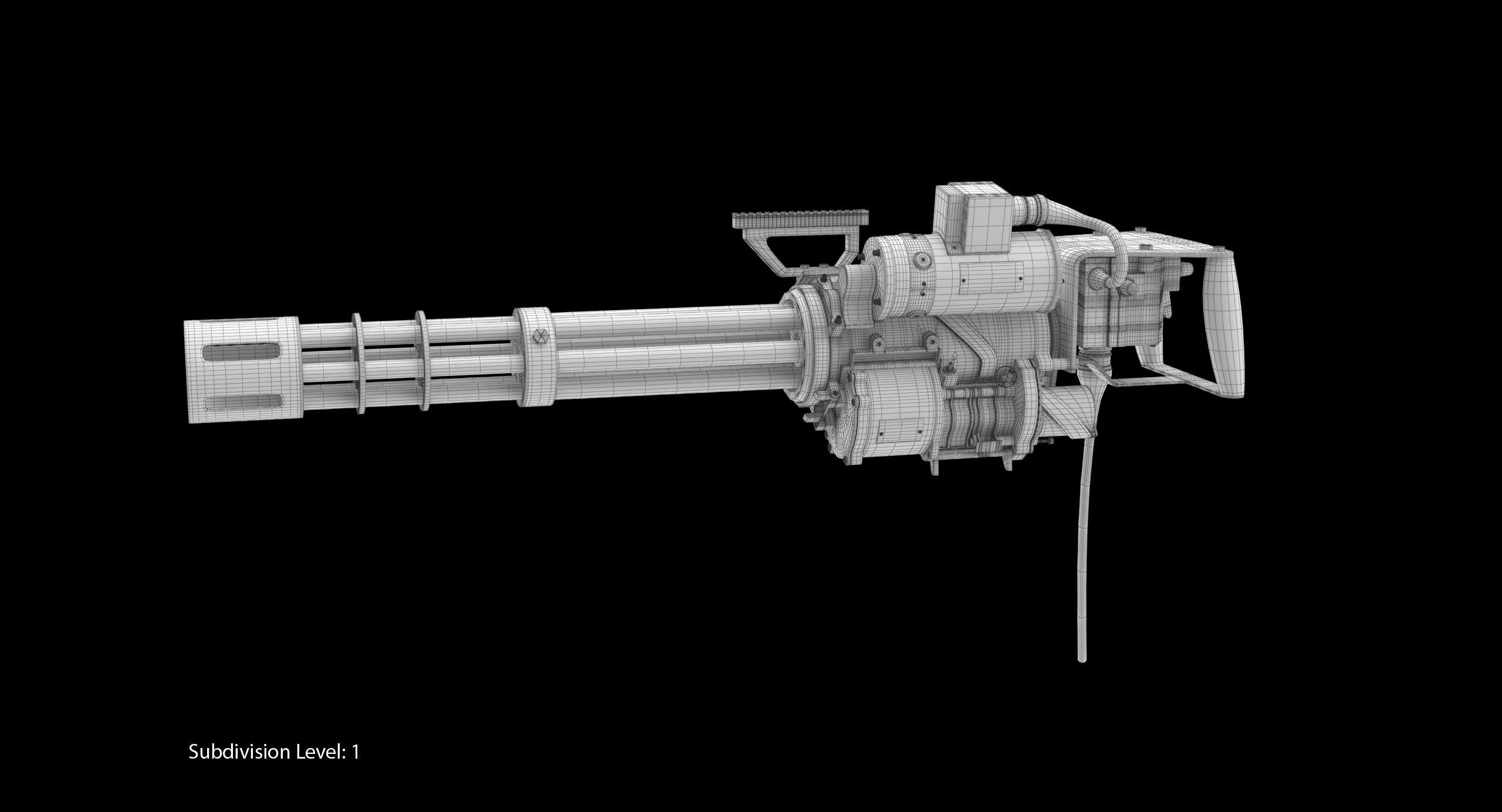 3D model M134 Minigun Dirt VR / AR / low-poly | CGTrader