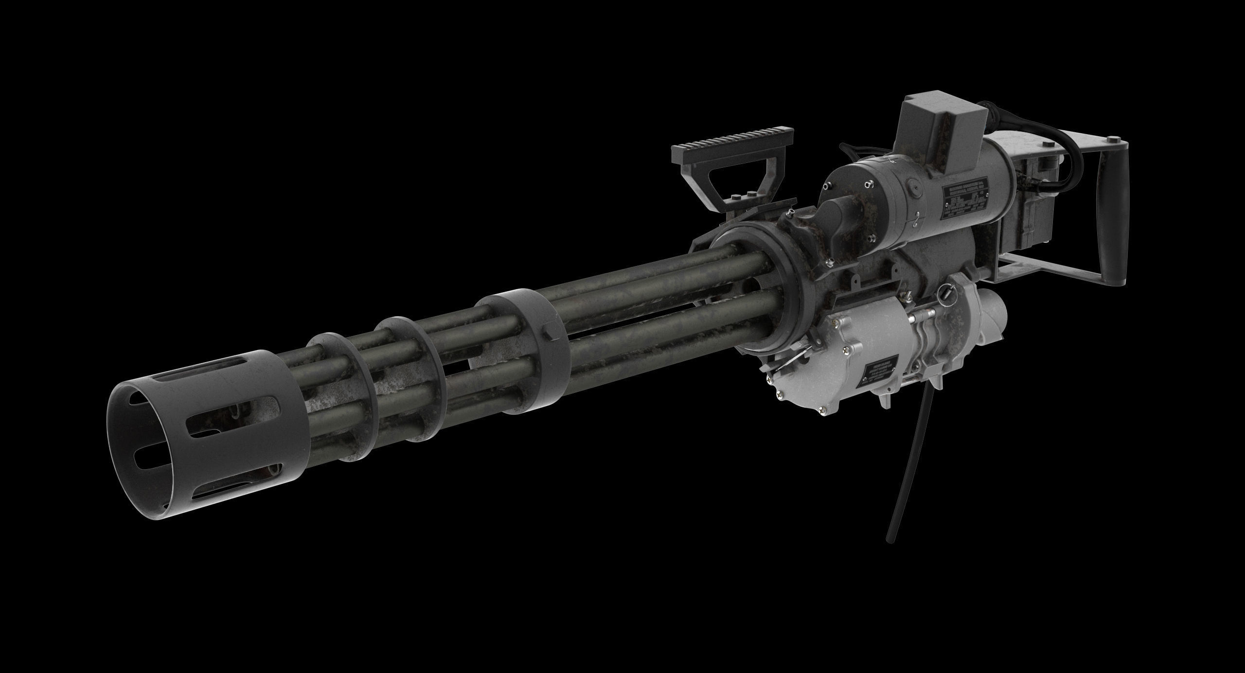 3D model M134 Minigun Dirt VR / AR / low-poly | CGTrader
