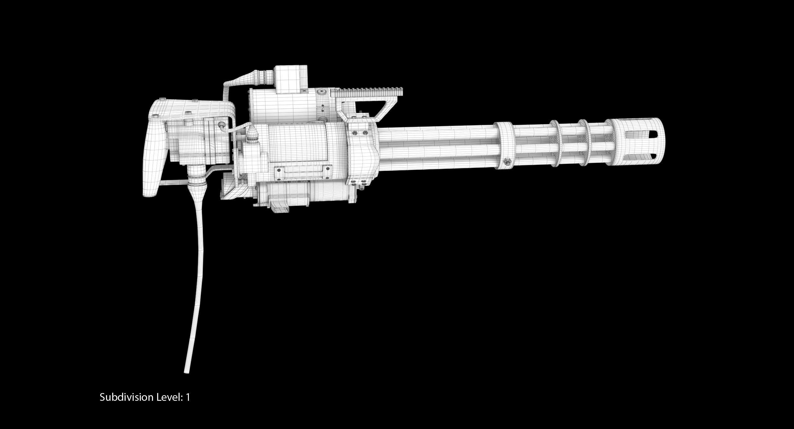 3D model M134 Minigun Dirt VR / AR / low-poly | CGTrader