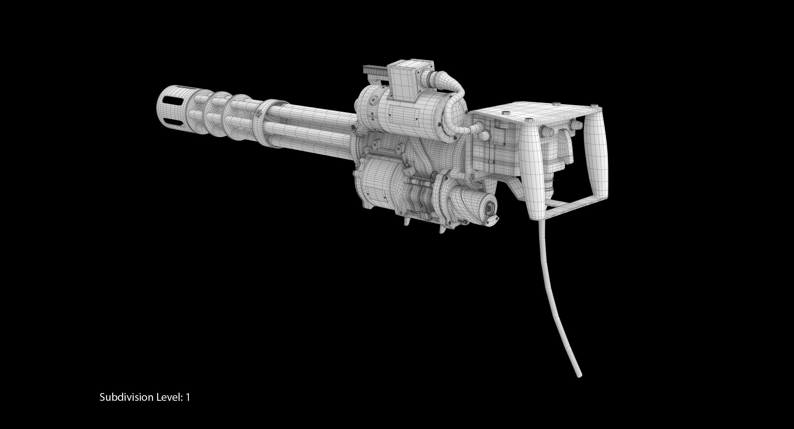 3D model M134 Minigun Dirt VR / AR / low-poly | CGTrader