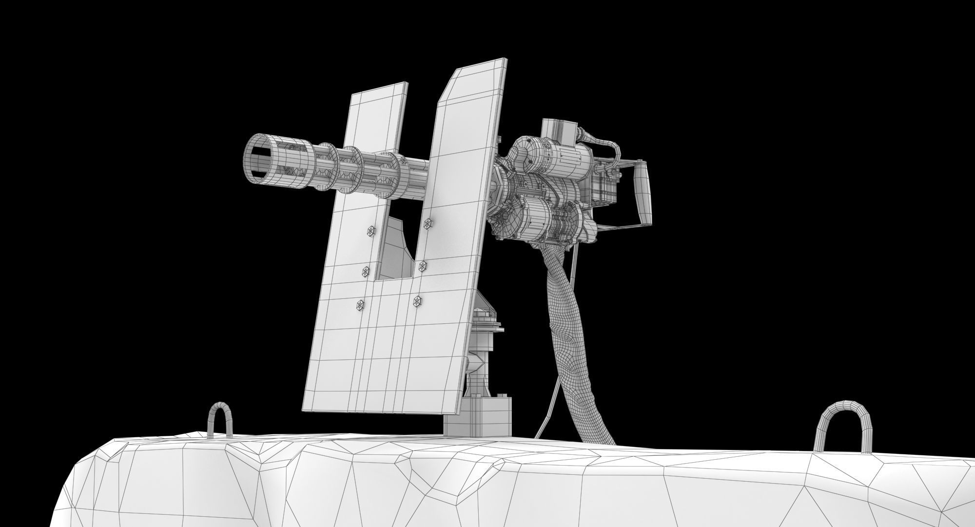 3D model Minigun M134 Dirt Mounted VR / AR / low-poly | CGTrader