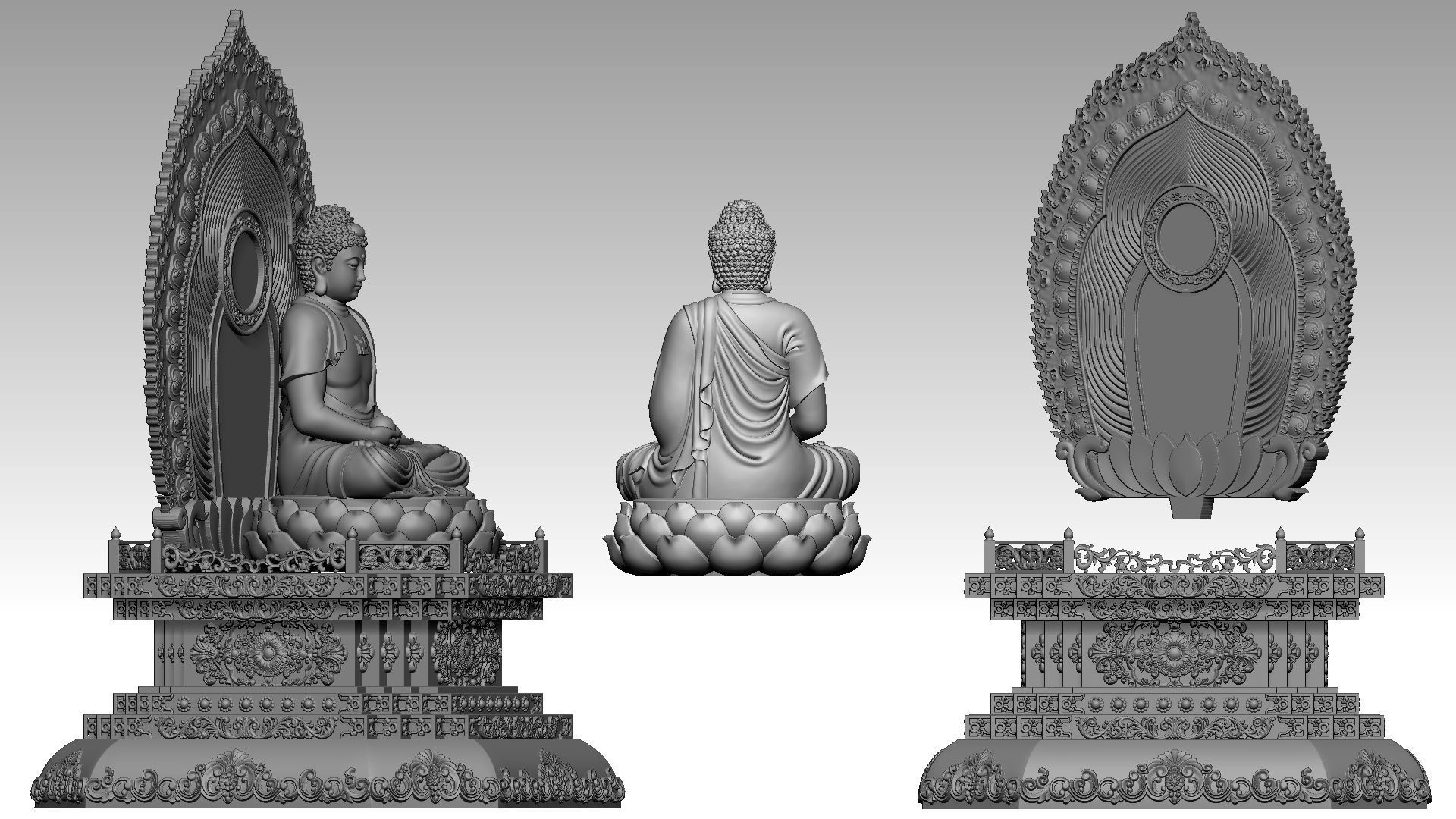 Amitabha Buddha 10 3D model 3D printable | CGTrader