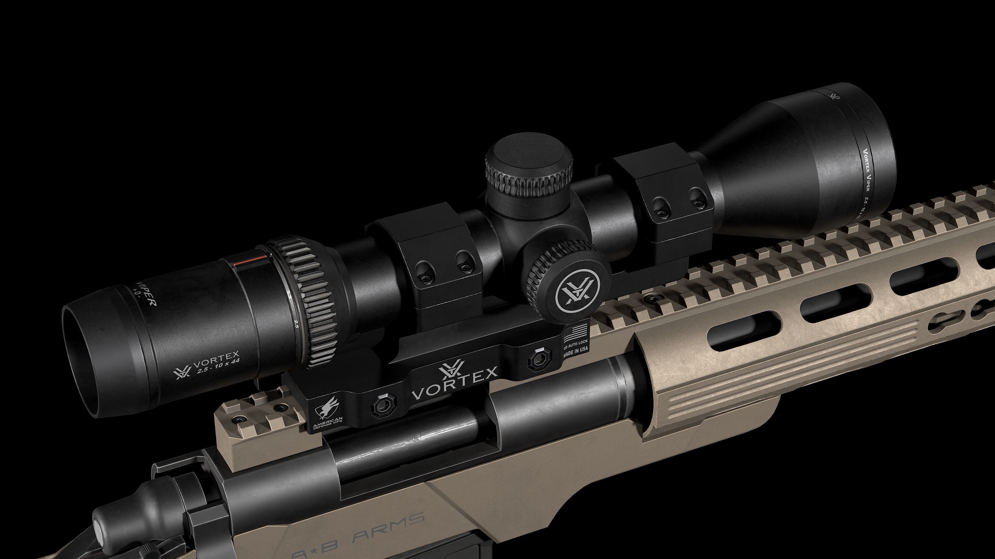 3D model Remington M700 Tactical Bolt-action Sniper Rifle VR / AR / low ...