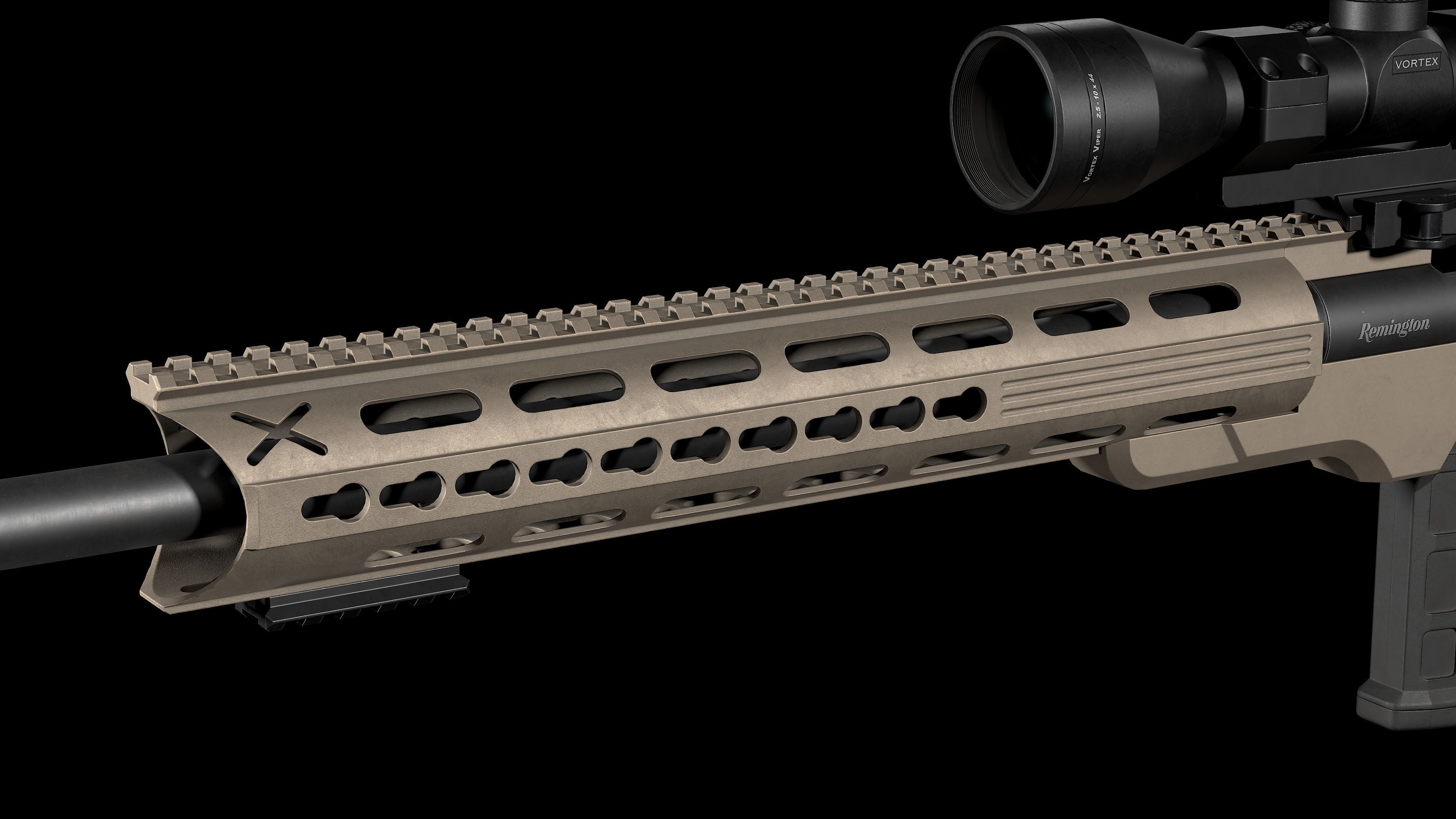 3D model Remington M700 Tactical Bolt-action Sniper Rifle VR / AR / low ...