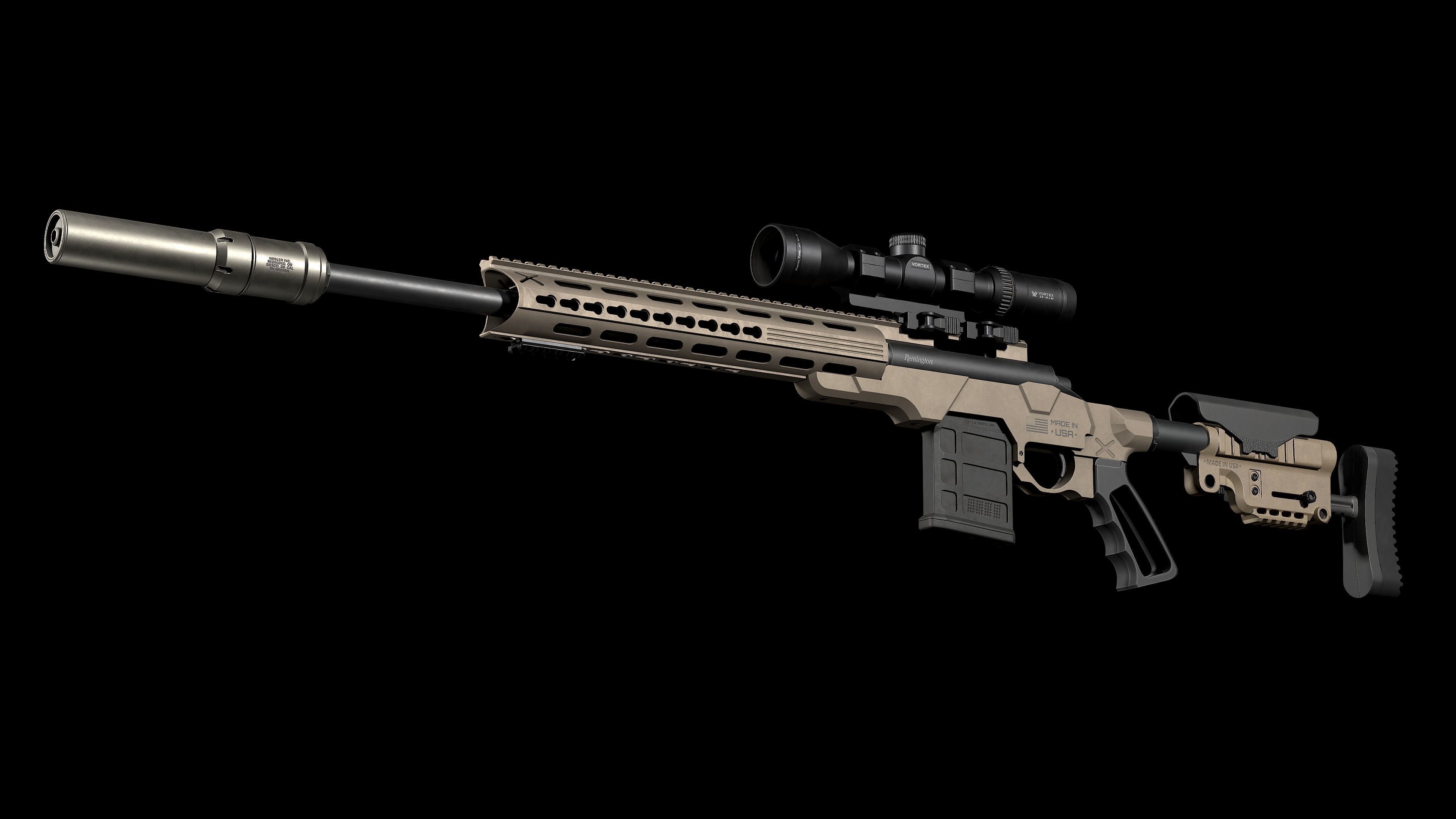 3D model Remington M700 Tactical Bolt-action Sniper Rifle VR / AR / low ...