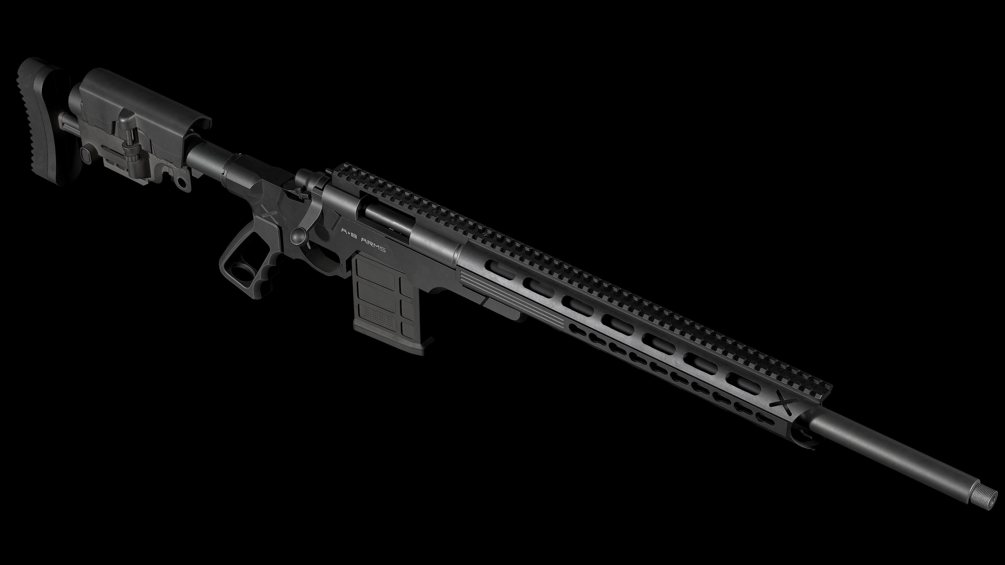 3D model Remington M700 Tactical Bolt-action Sniper Rifle VR / AR / low ...