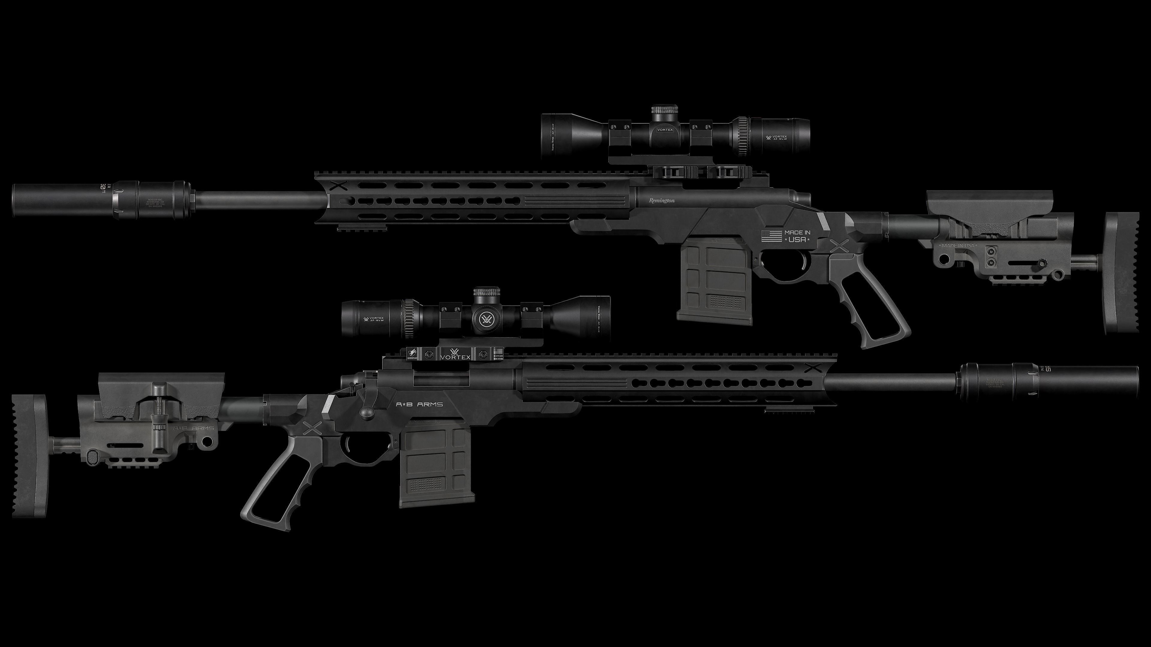 3D model Remington M700 Tactical Bolt-action Sniper Rifle VR / AR / low ...