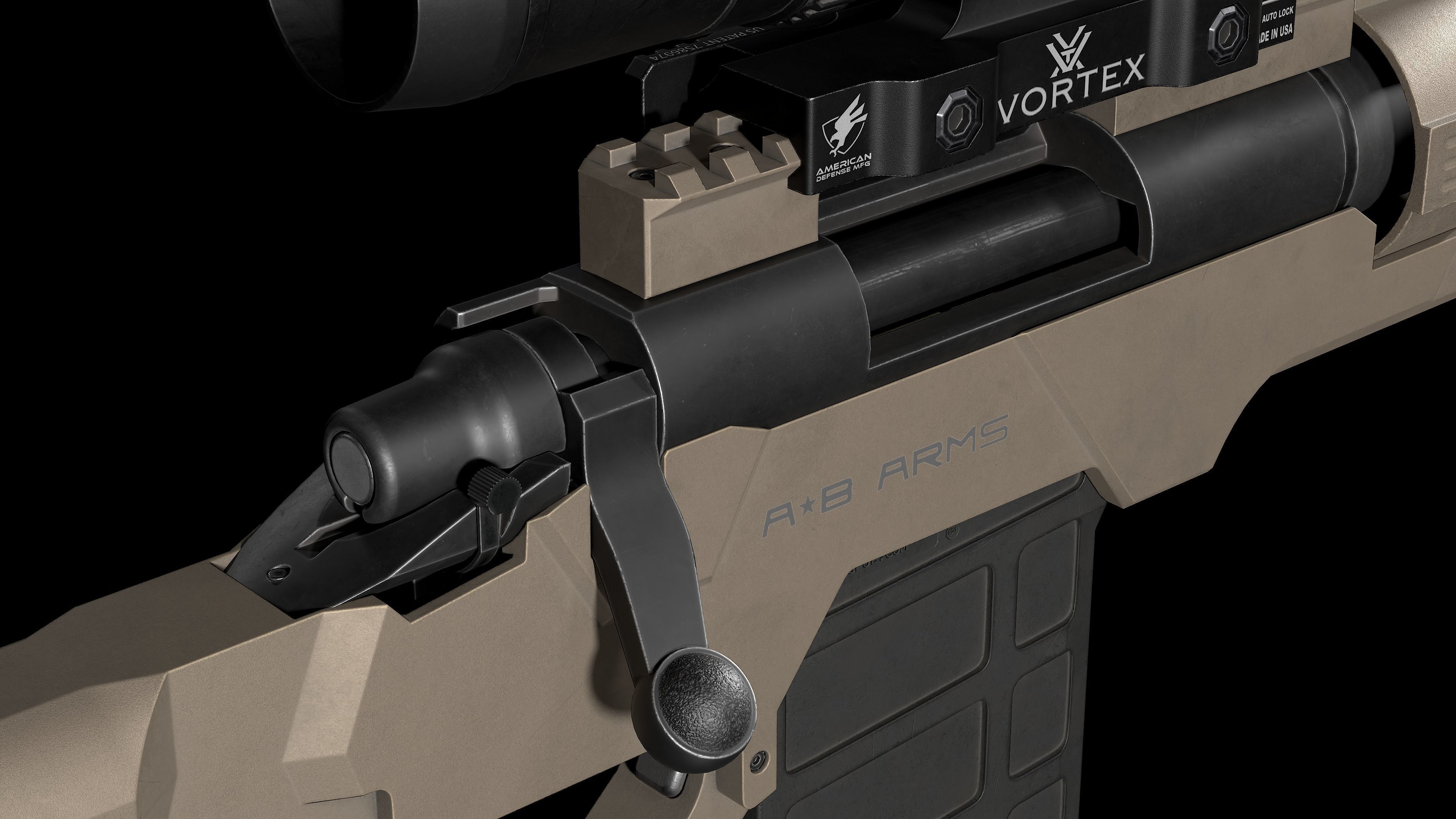 3D model Remington M700 Tactical Bolt-action Sniper Rifle VR / AR / low ...