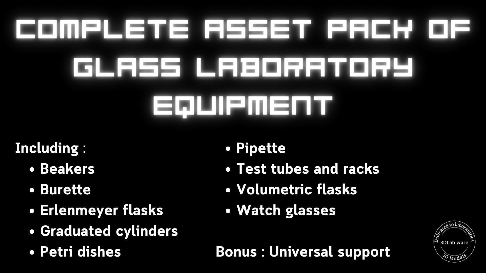 3D Laboratory Equipment Pack free 3D model | CGTrader