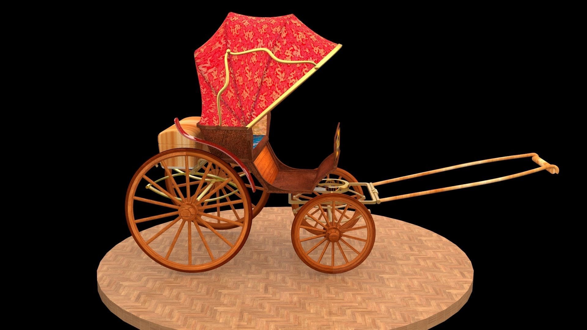 Chinese rickshaw 3D model | CGTrader