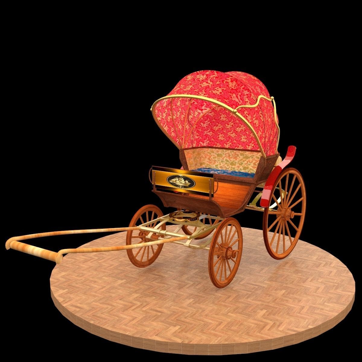 Chinese rickshaw 3D model | CGTrader