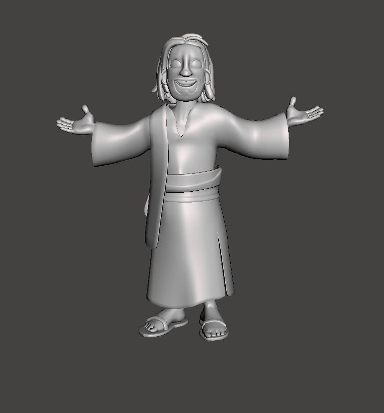 3D character Model with open arms roman character STL 3D model 3D ...