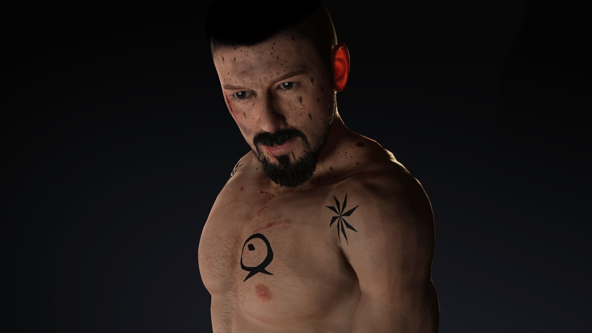 3D model CG Realistic Scott Adkins as Yuri Boyka 3D model full rigged ...