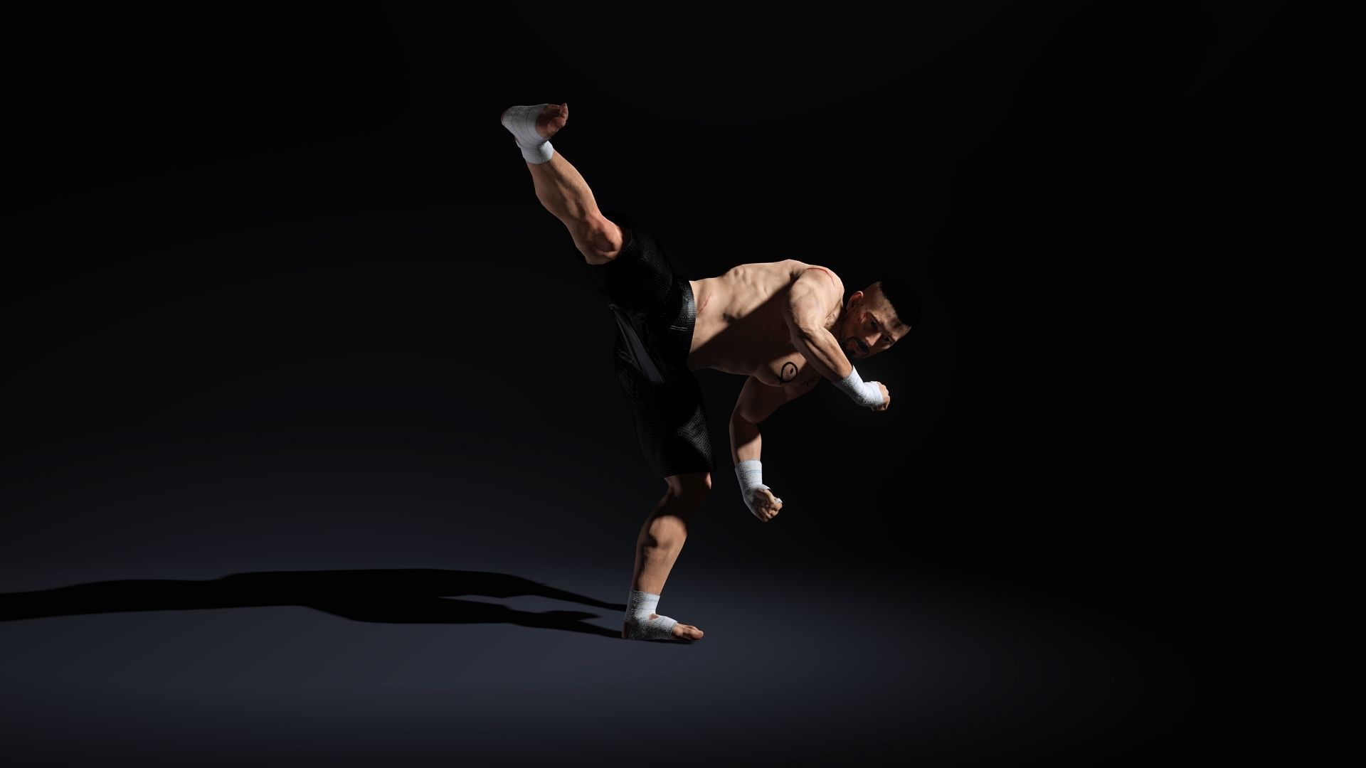 3D model CG Realistic Scott Adkins as Yuri Boyka 3D model full rigged ...