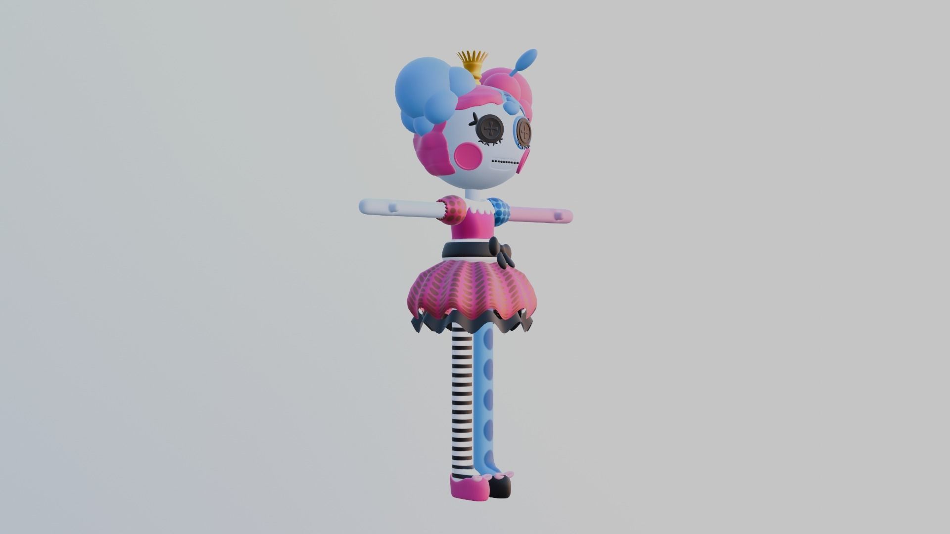 Lalaloopsy Princess Anise free 3D model rigged | CGTrader