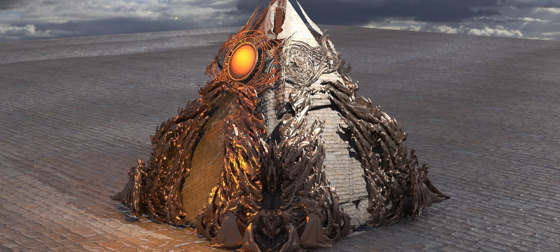 Sun God Pyramid 3D model | CGTrader