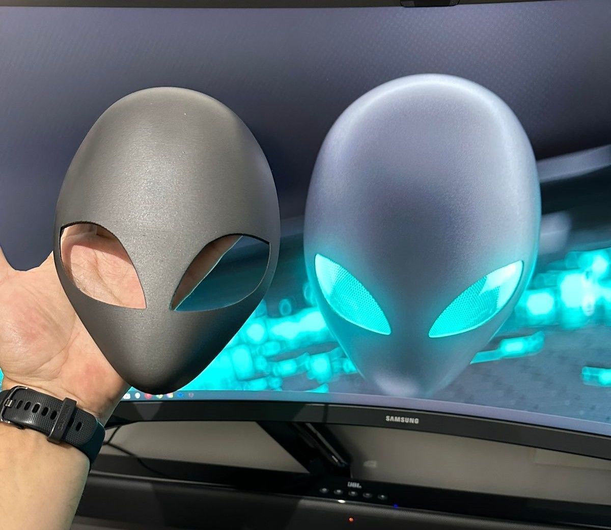 Alienware Mask Logo 3D 3D model 3D printable | CGTrader