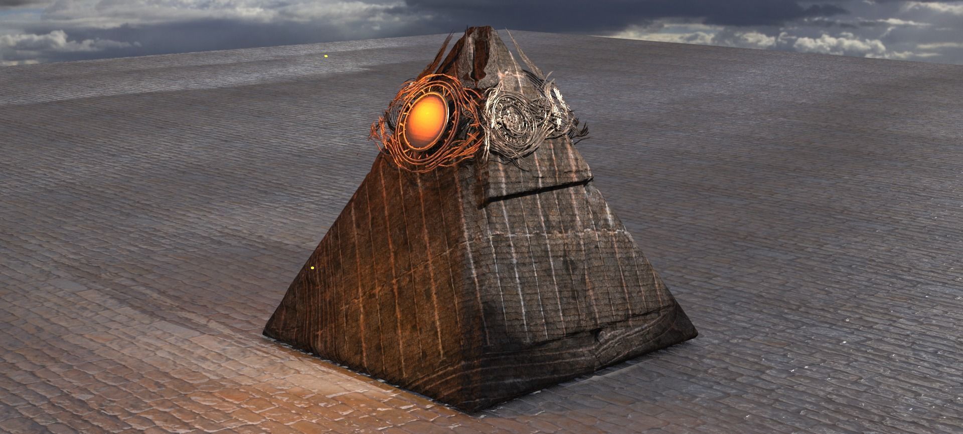 Black sun Pyramid 3D model | CGTrader