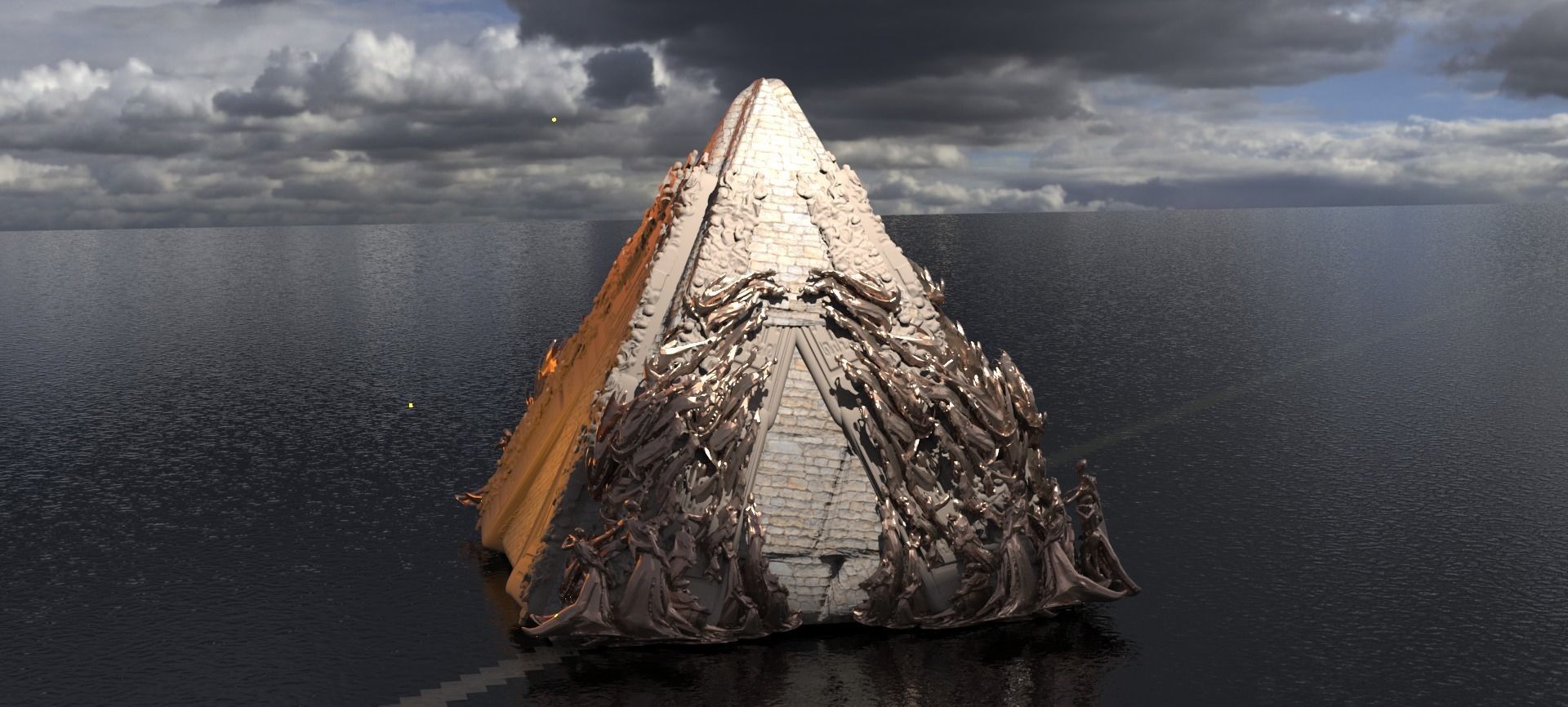 Ramesses The Great pyramid shell 3D model | CGTrader