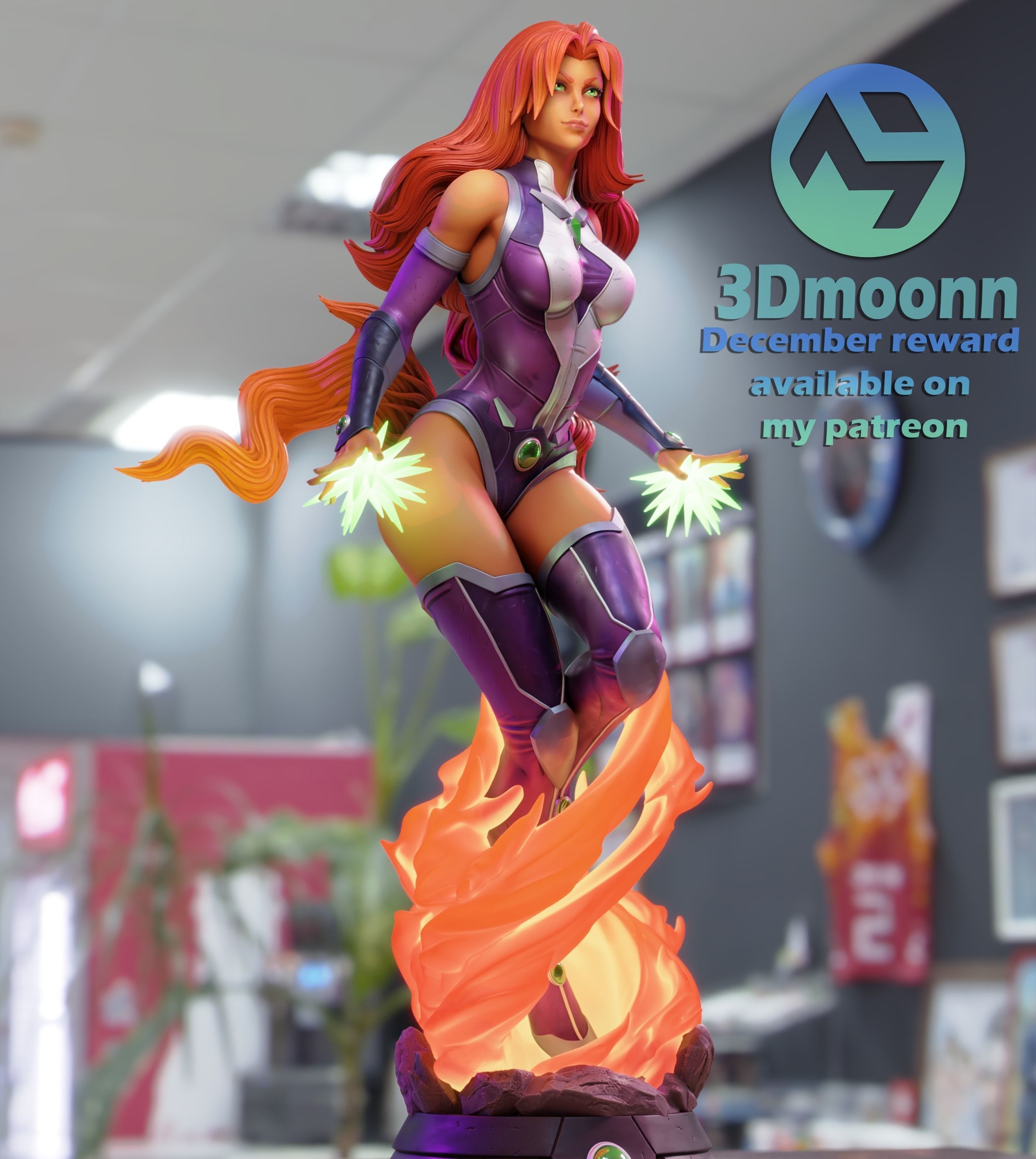 Starfire - DC Comics - stl 3D model 3D printable | CGTrader