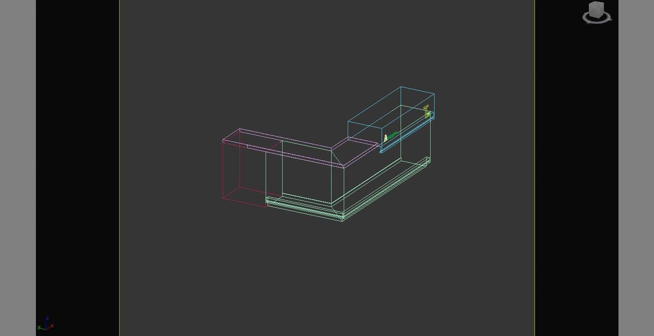 reception Modern front desk 3D model | CGTrader