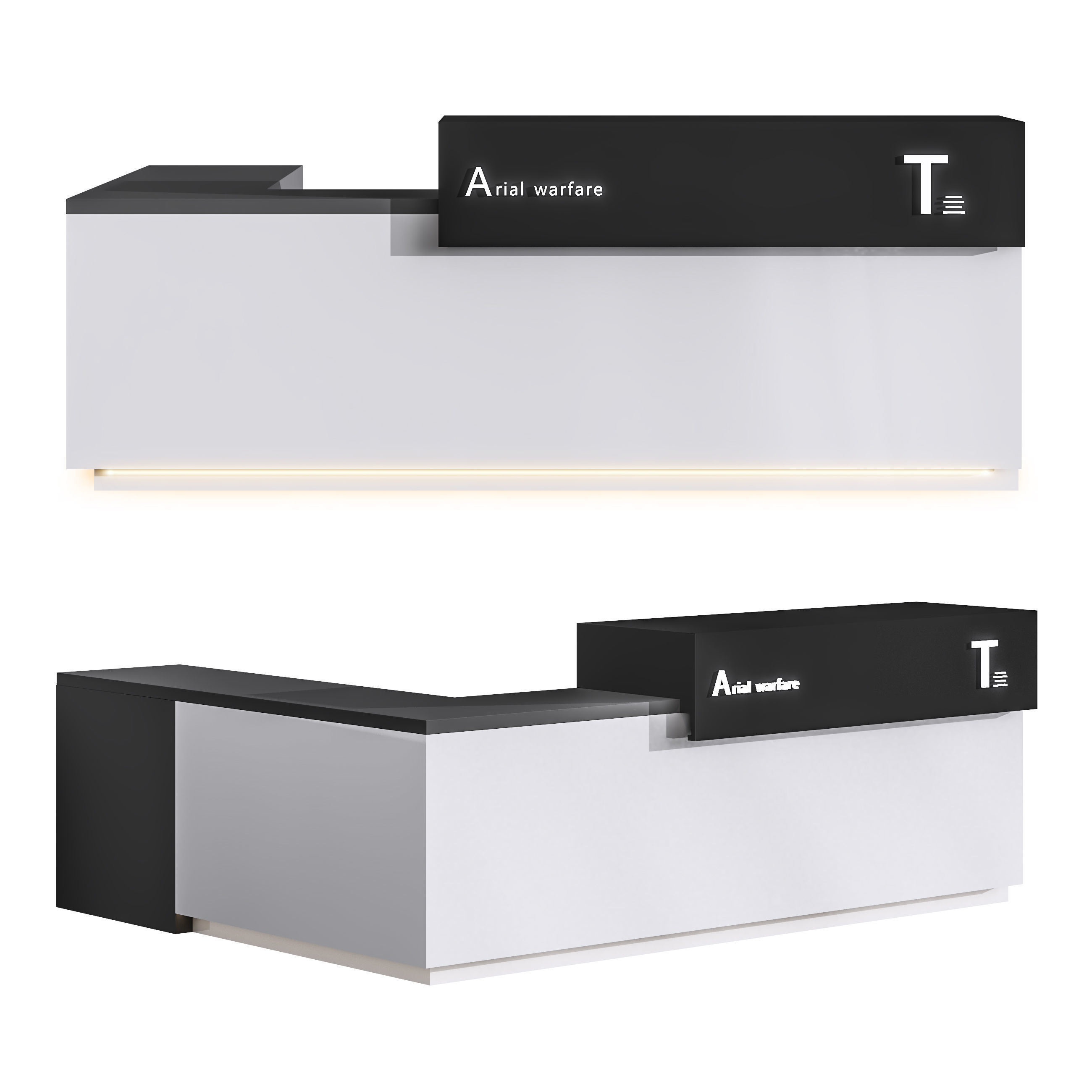 reception Modern front desk 3D model | CGTrader