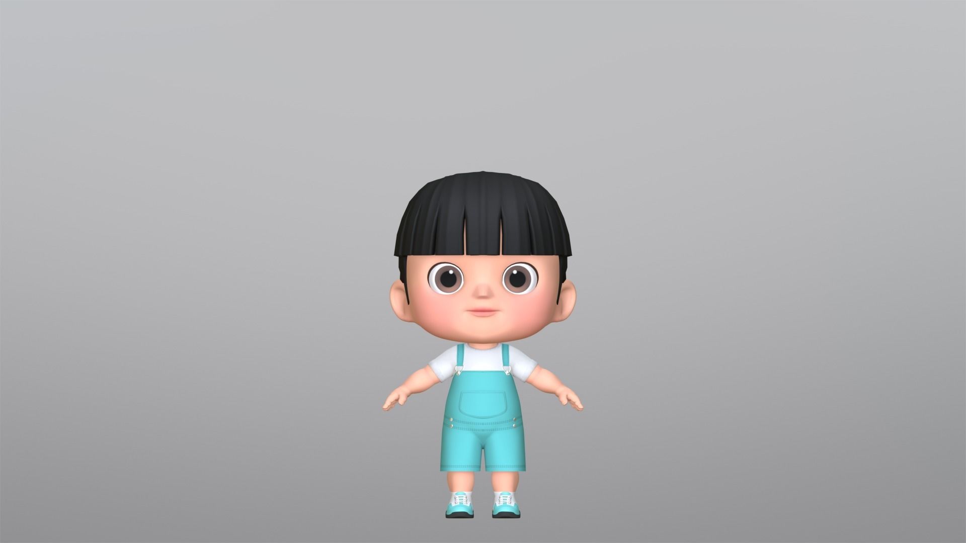 3D model Jack Cartoon Baby Character VR / AR / low-poly | CGTrader