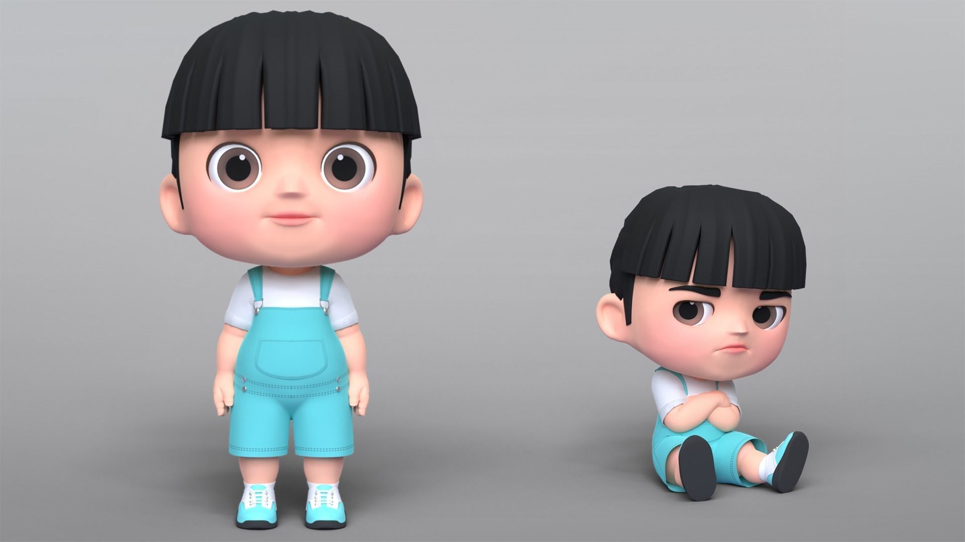 3D model Jack Cartoon Baby Character VR / AR / low-poly | CGTrader