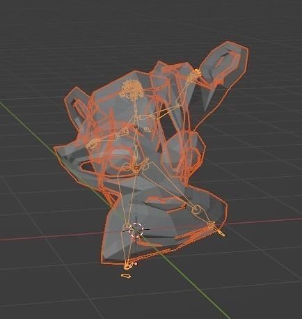 Rigged Blender Monkey free 3D model rigged | CGTrader