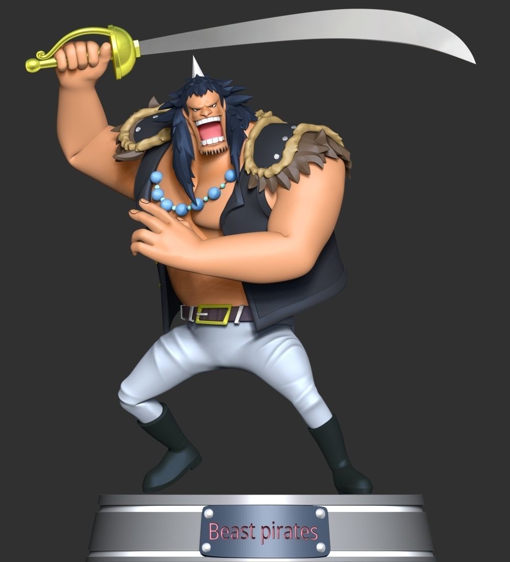 One Piece - Beast Pirate 3 3D model 3D printable | CGTrader