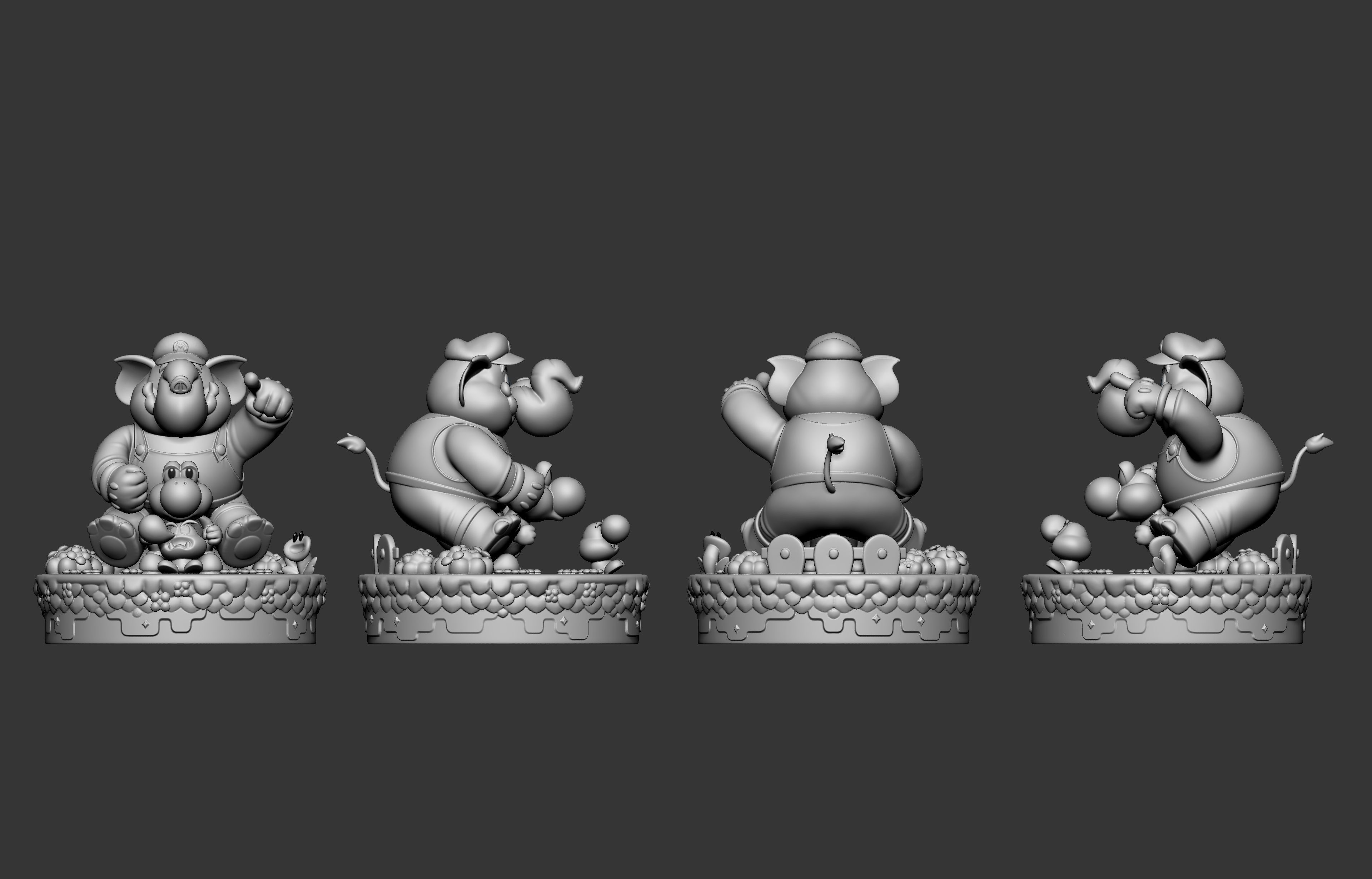 Elephant Mario 3D model 3D printable | CGTrader