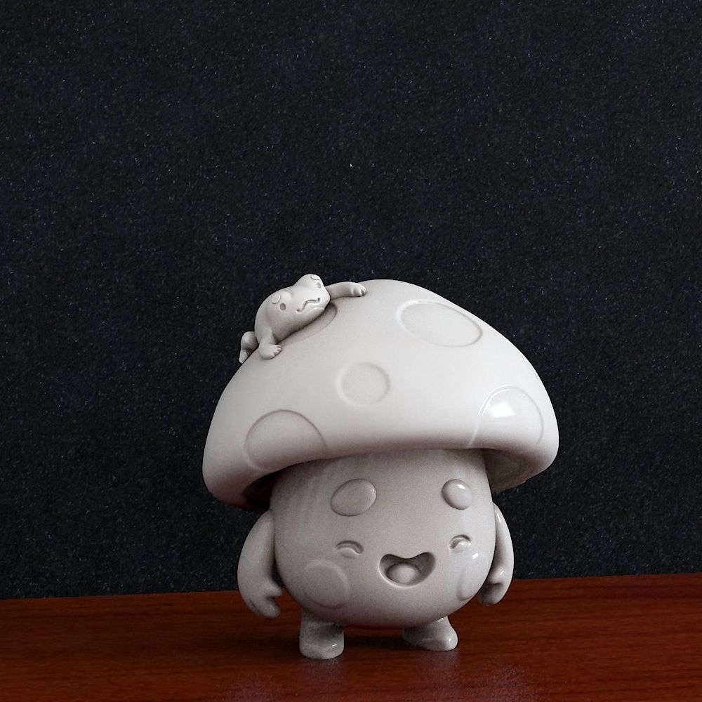 mushroom anime 3D model 3D printable | CGTrader