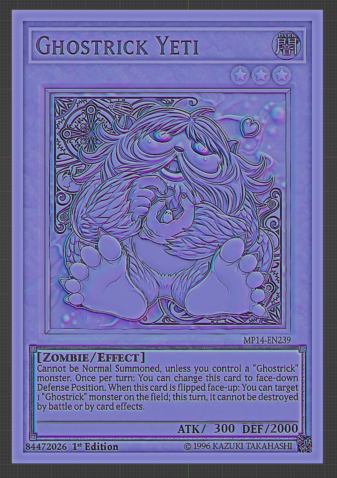 ghostrick yeti - yugioh 3D model 3D printable | CGTrader