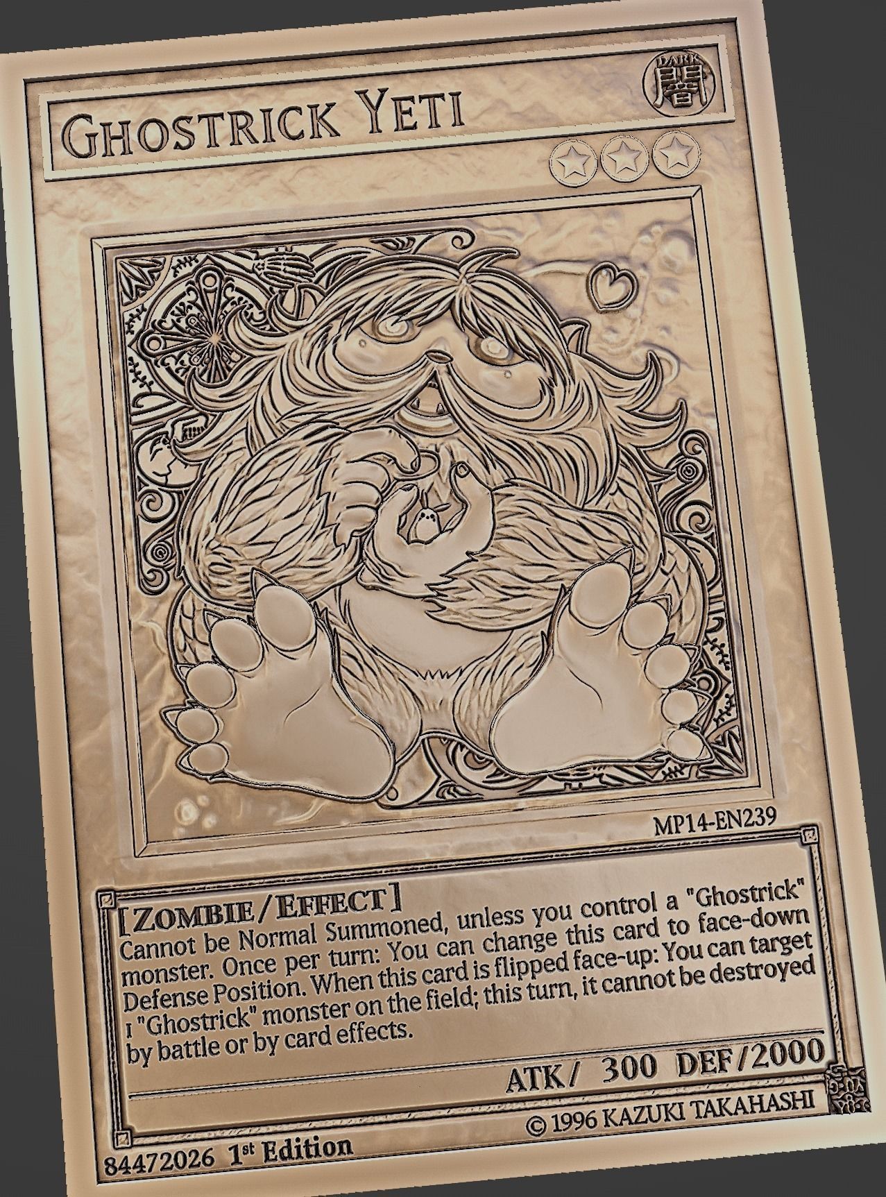 ghostrick yeti - yugioh 3D model 3D printable | CGTrader