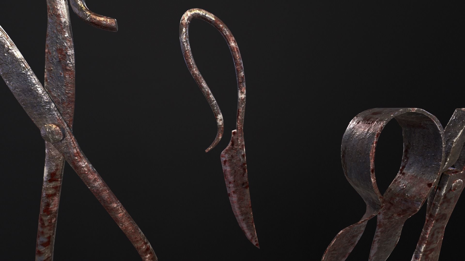 3D model Torture Tools Set VR / AR / low-poly | CGTrader