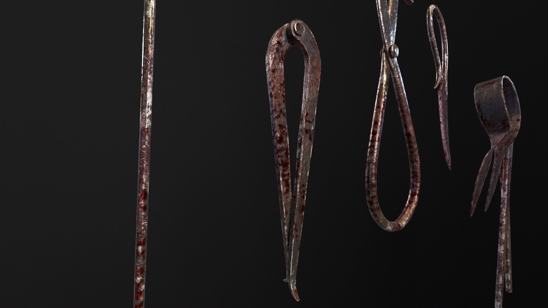 3D model Torture Tools Set VR / AR / low-poly | CGTrader
