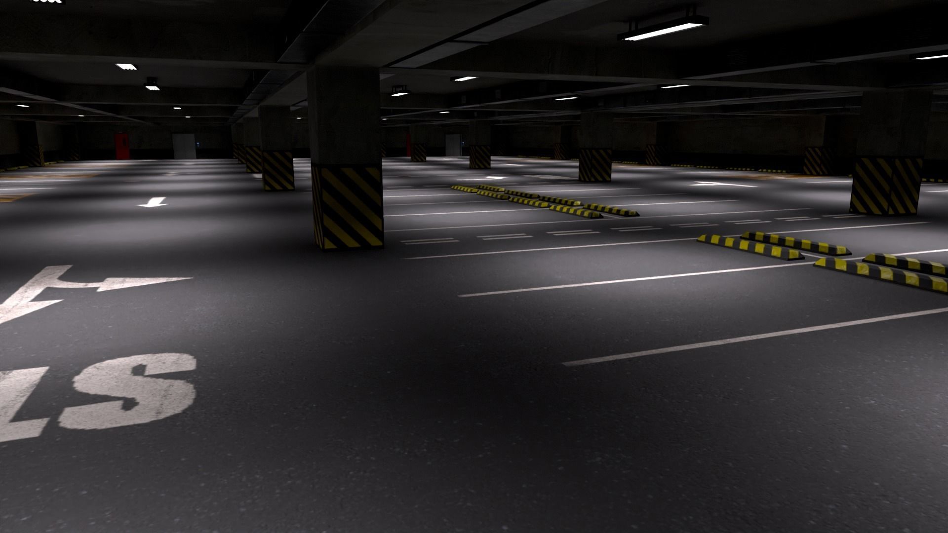 Underground Parking Garage 3D model | CGTrader
