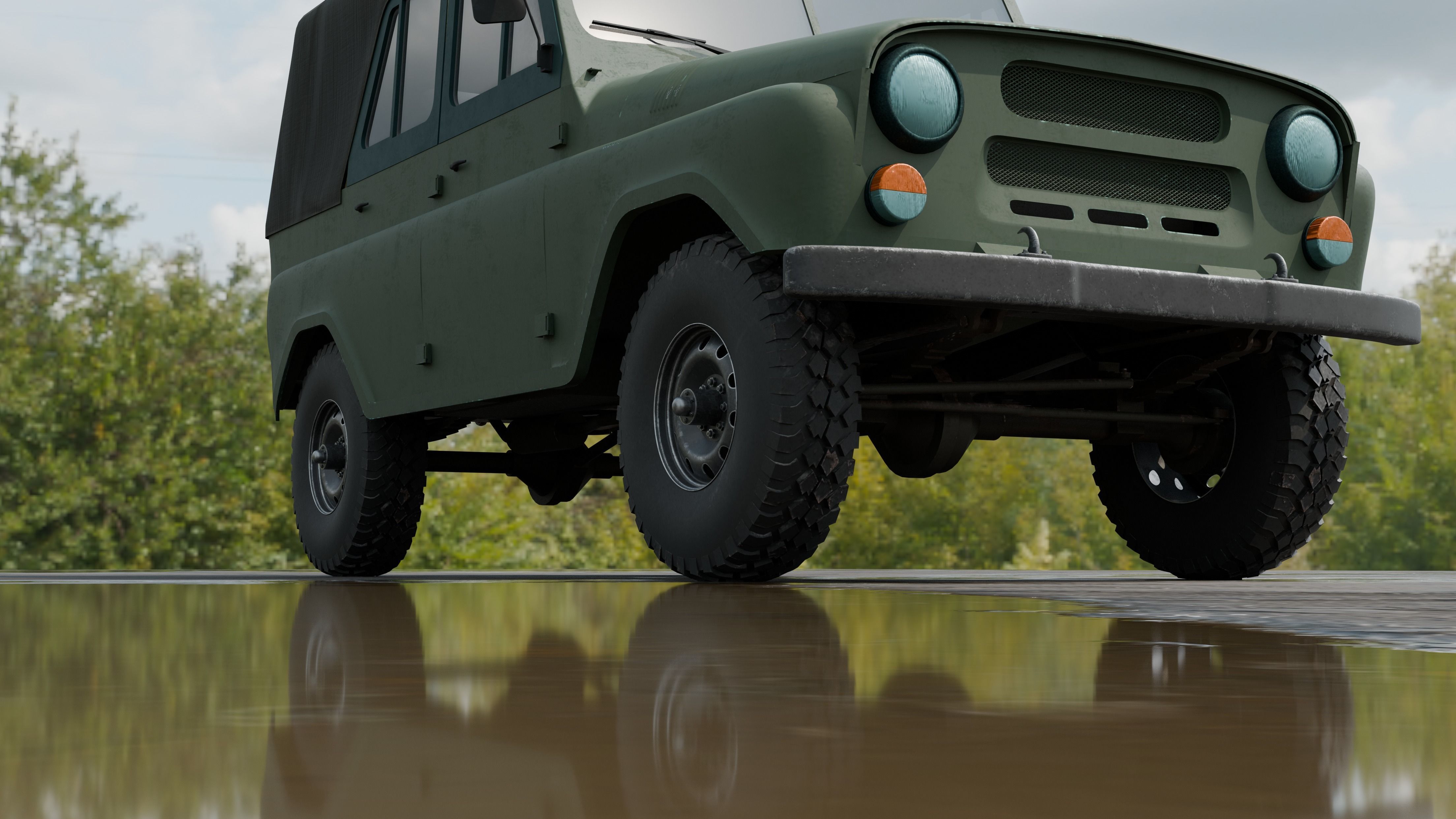 CAR UAZ PBR 4k hightpoly 3D model | CGTrader