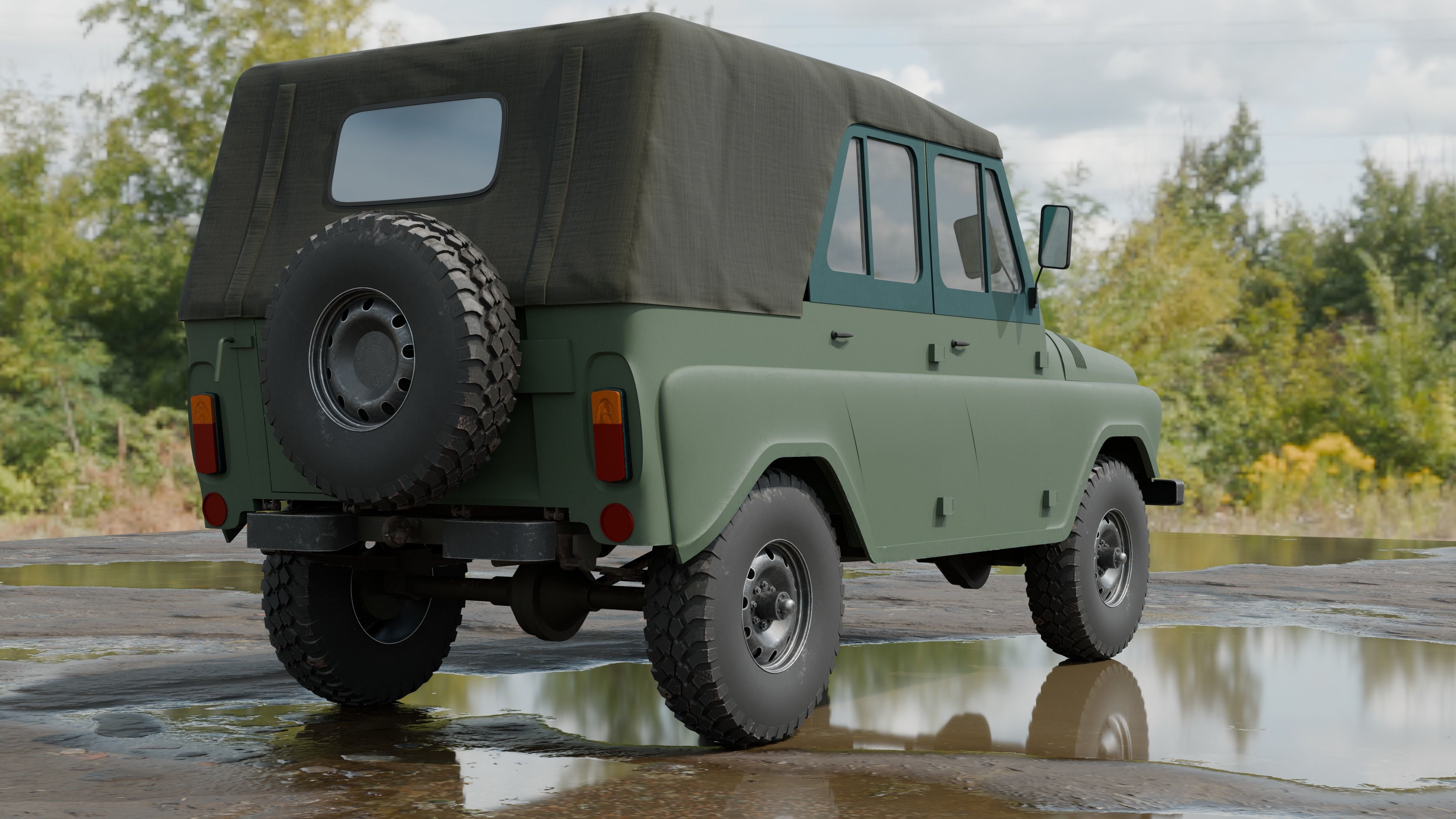 CAR UAZ PBR 4k hightpoly 3D model | CGTrader