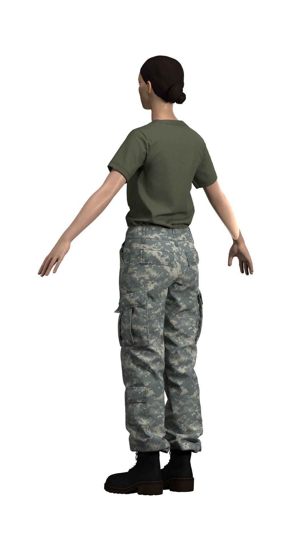 Womens ACU Army Combat Uniform Pants - Marvelous Designer 3D model ...