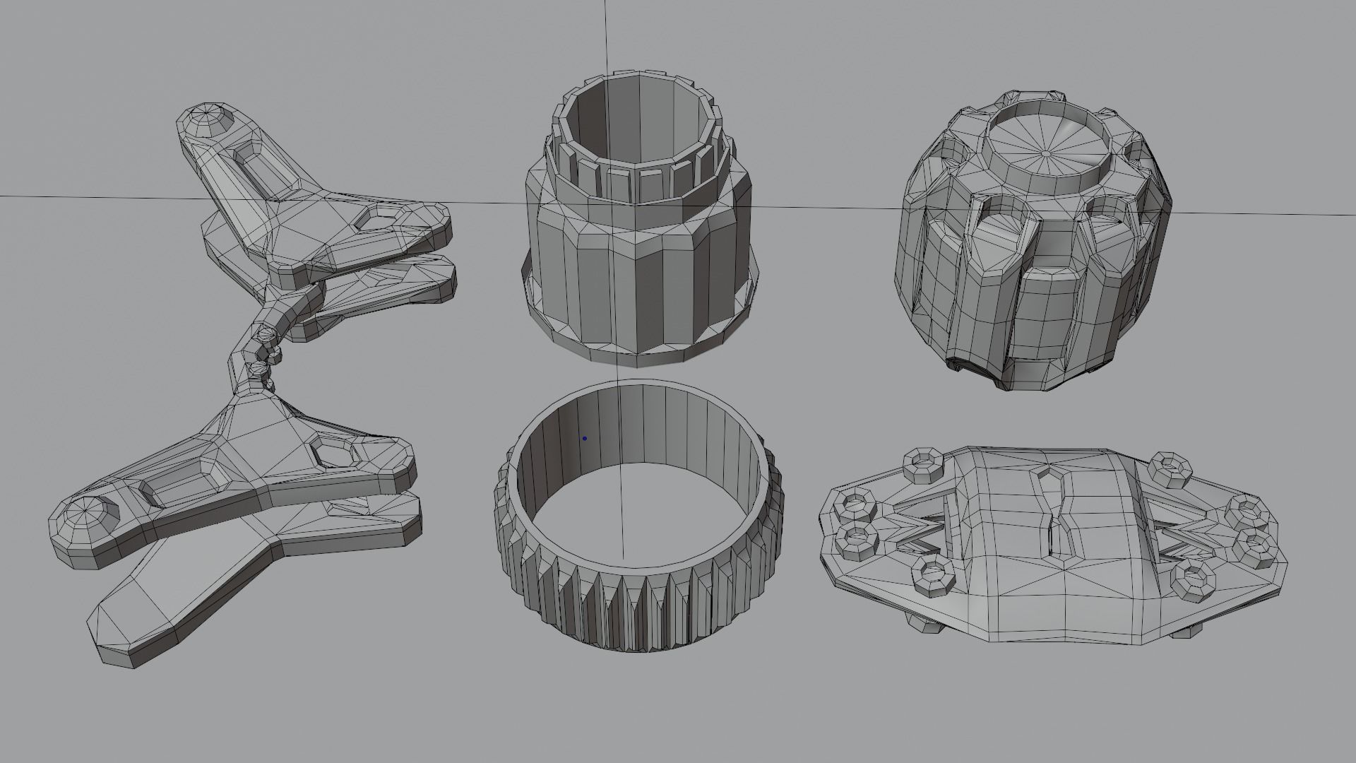 3D model 3D Lowpoly Hard surface parts VR / AR / low-poly | CGTrader