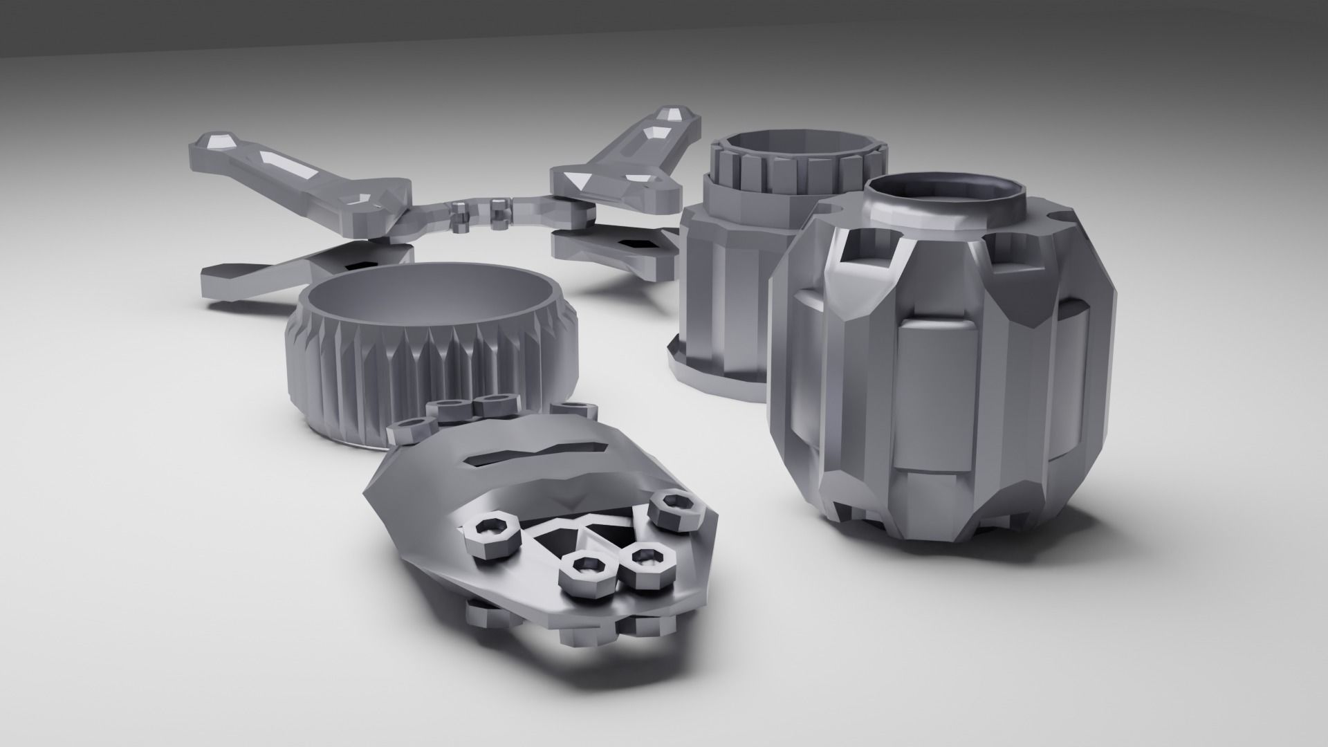 3D model 3D Lowpoly Hard surface parts VR / AR / low-poly | CGTrader