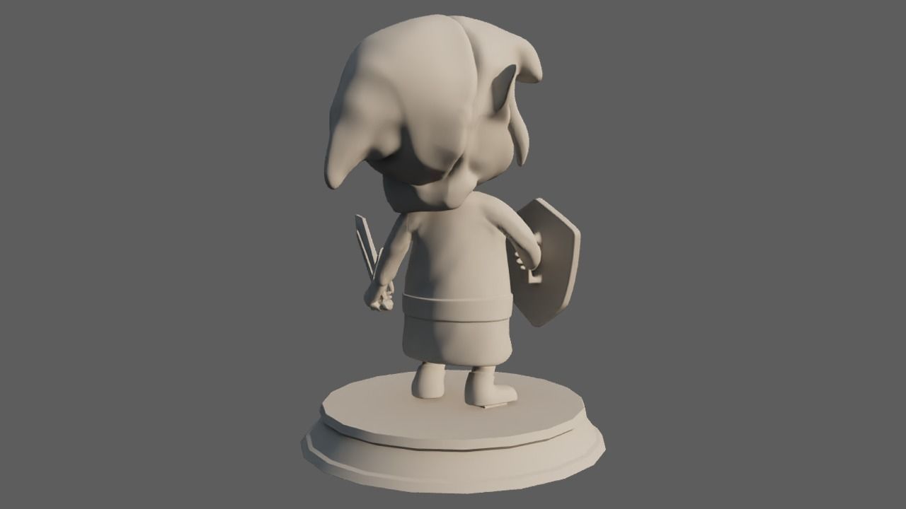 Chibi Link-The Legend of Zelda 3D model 3D printable | CGTrader