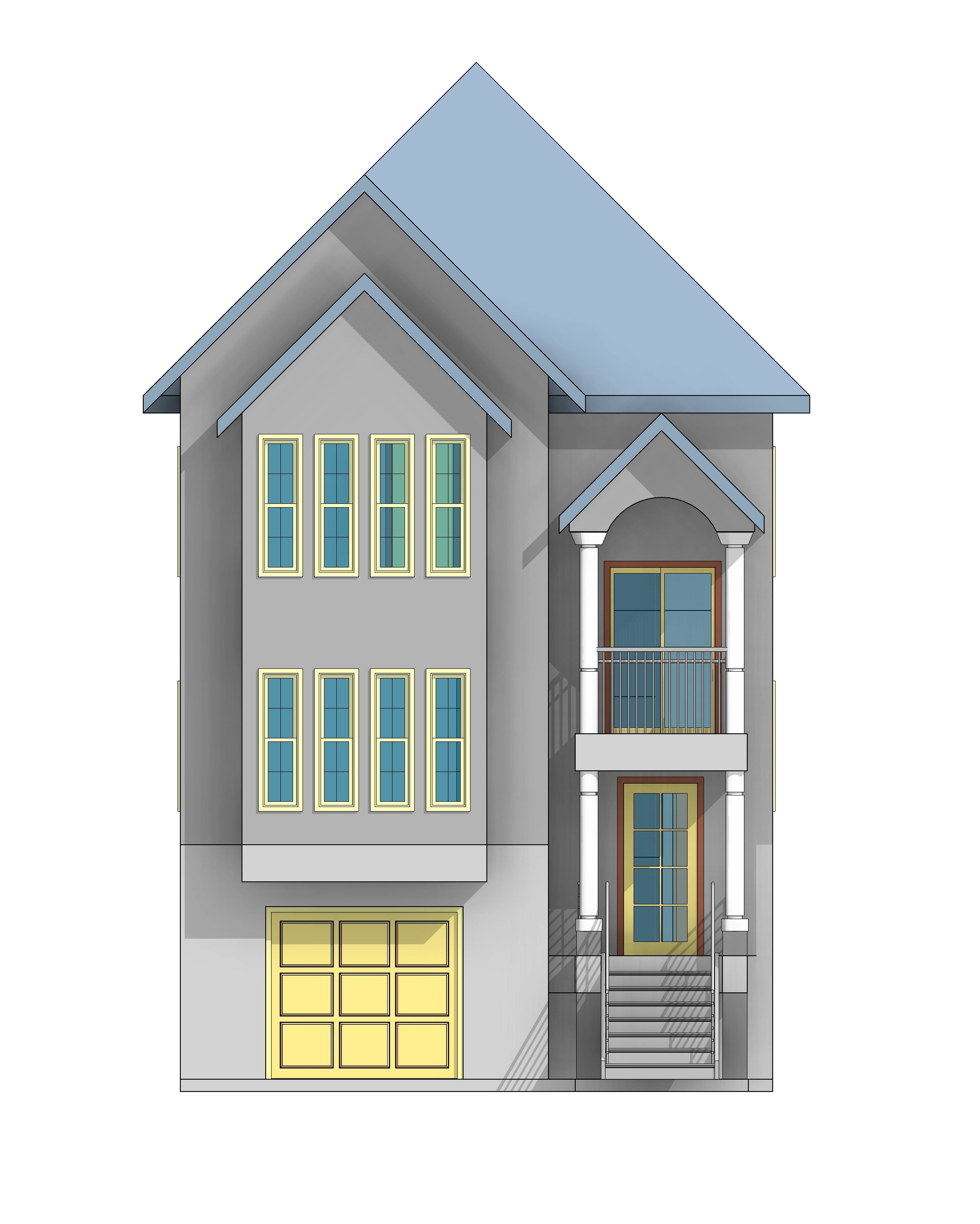 Modern house in Revit 3D model | CGTrader