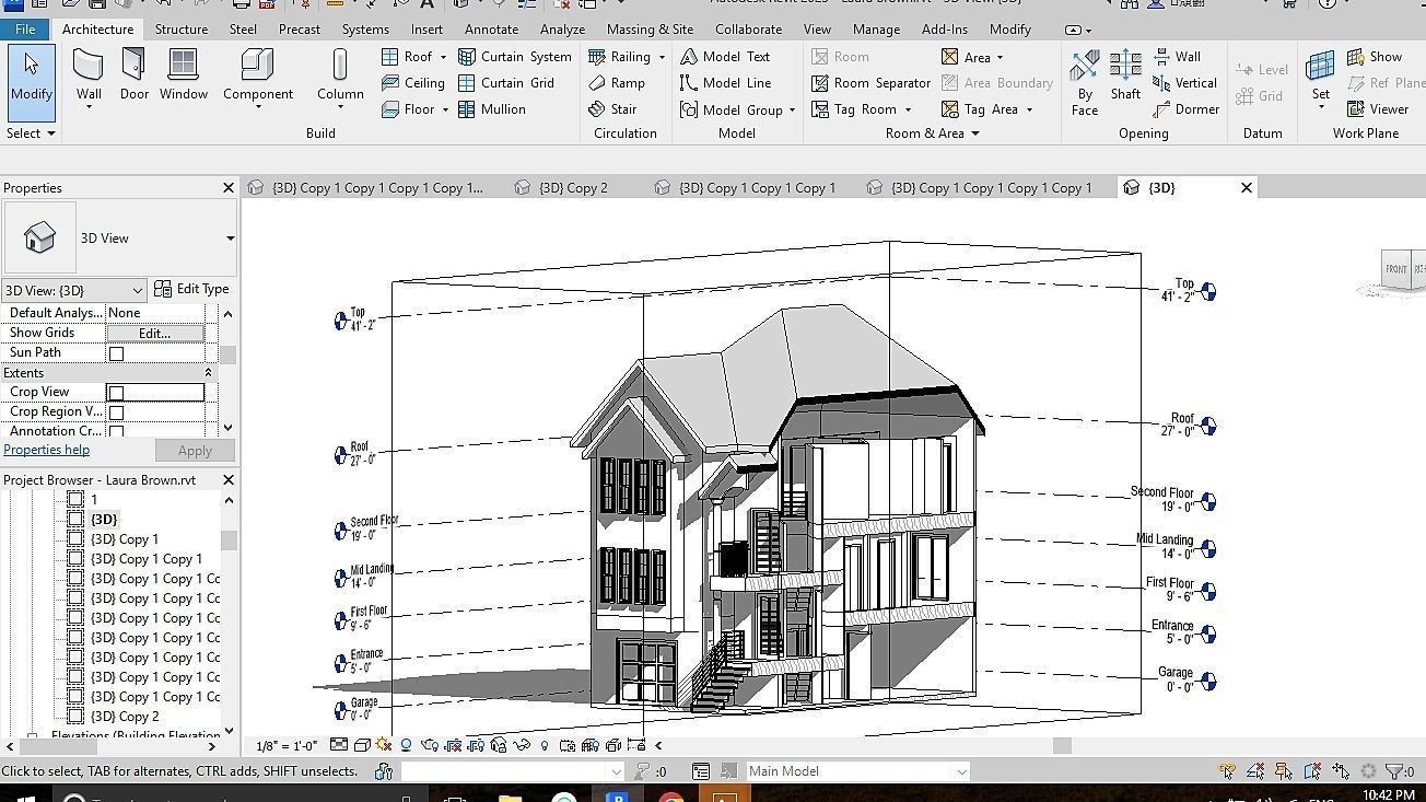 Modern house in Revit 3D model | CGTrader