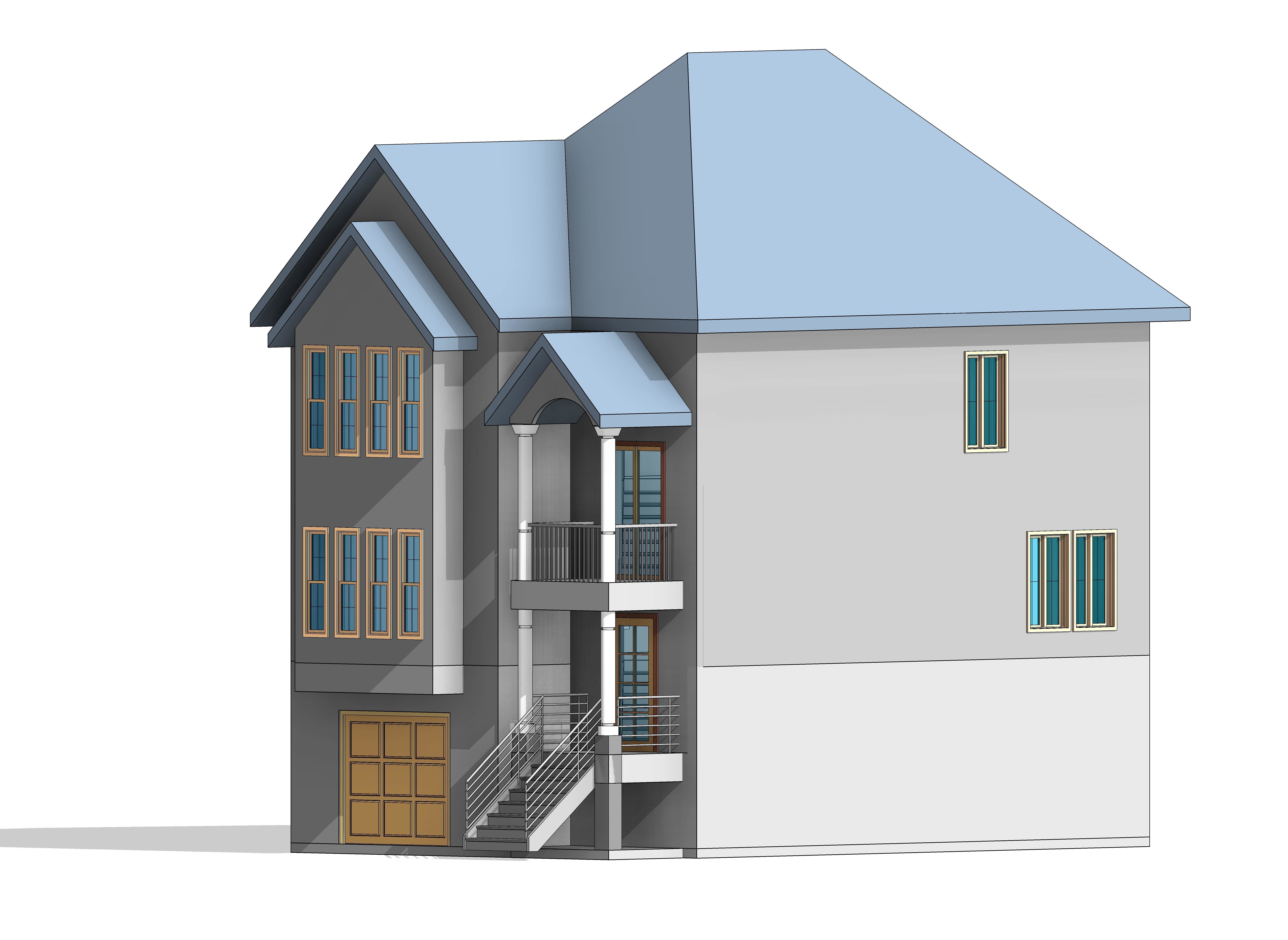 Modern house in Revit 3D model | CGTrader