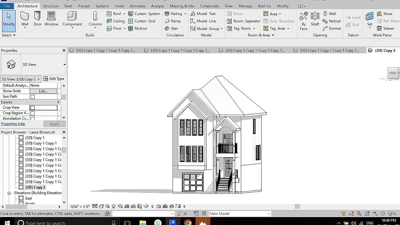 Modern house in Revit 3D model | CGTrader