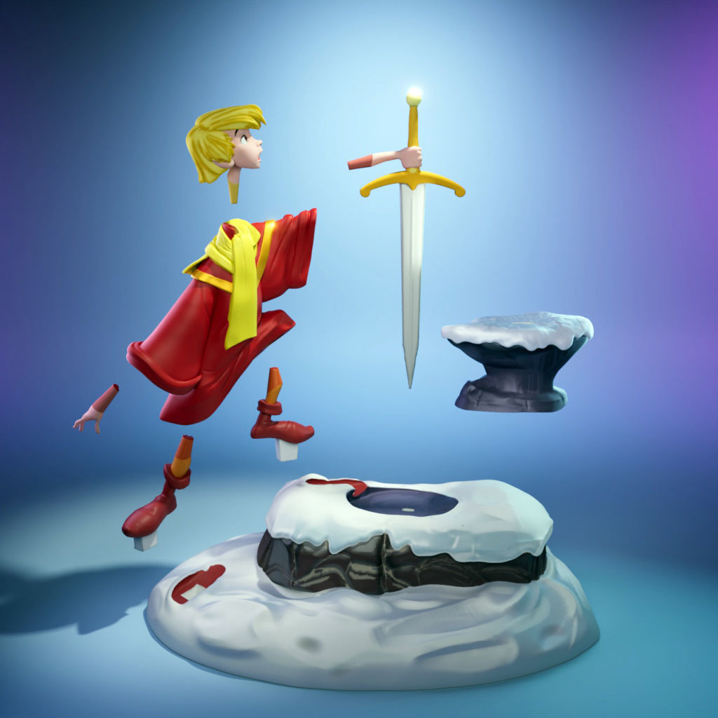 THE SWORD IN THE STONE - DISNEY FANART 3D model 3D printable | CGTrader